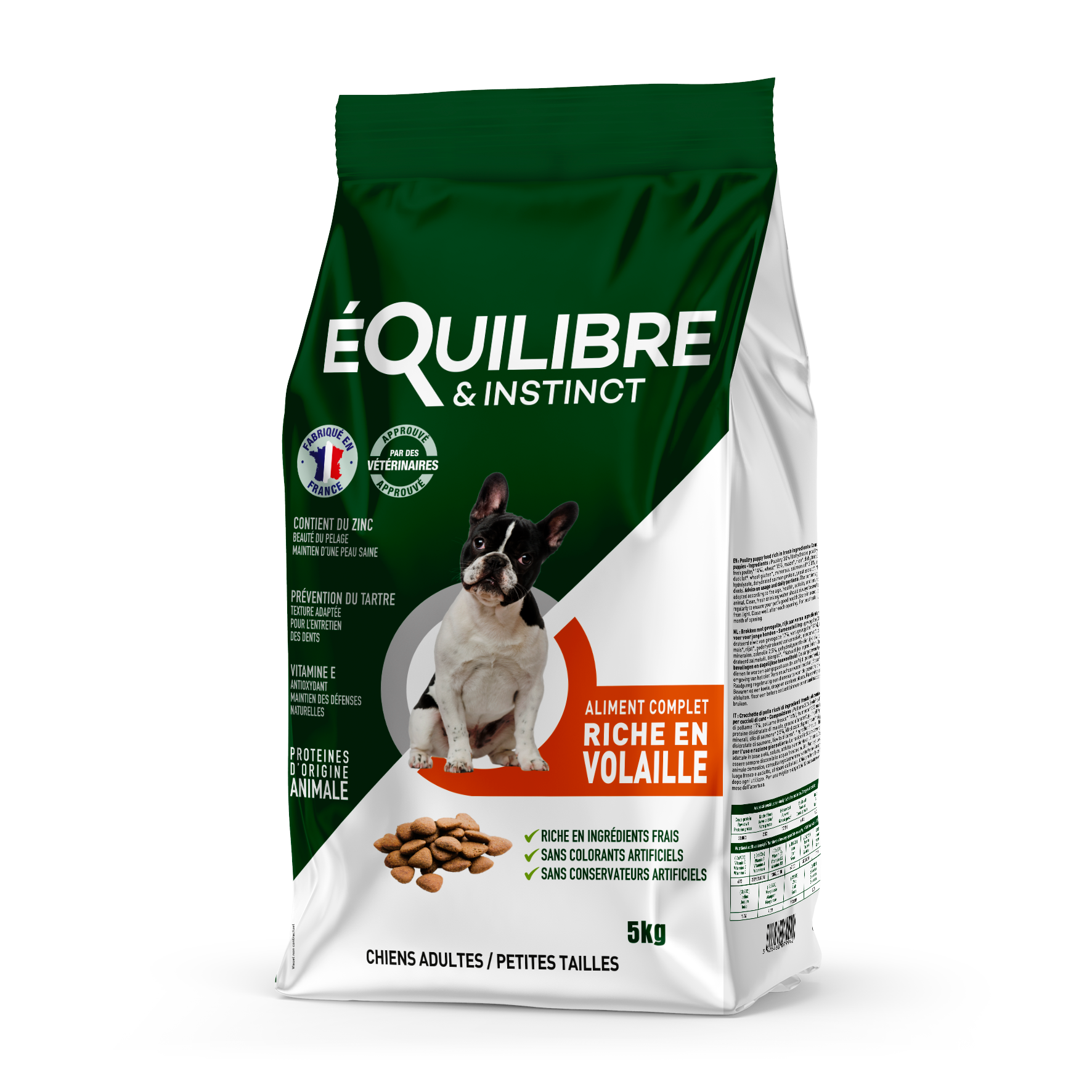 Croquettes pour chien adulte de petite taille à la volaille 5 kg ...